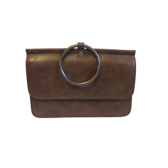 Joy Susan | Bags | Joy Susan Brown Aria Ring Clutch Bag Convertible To ...